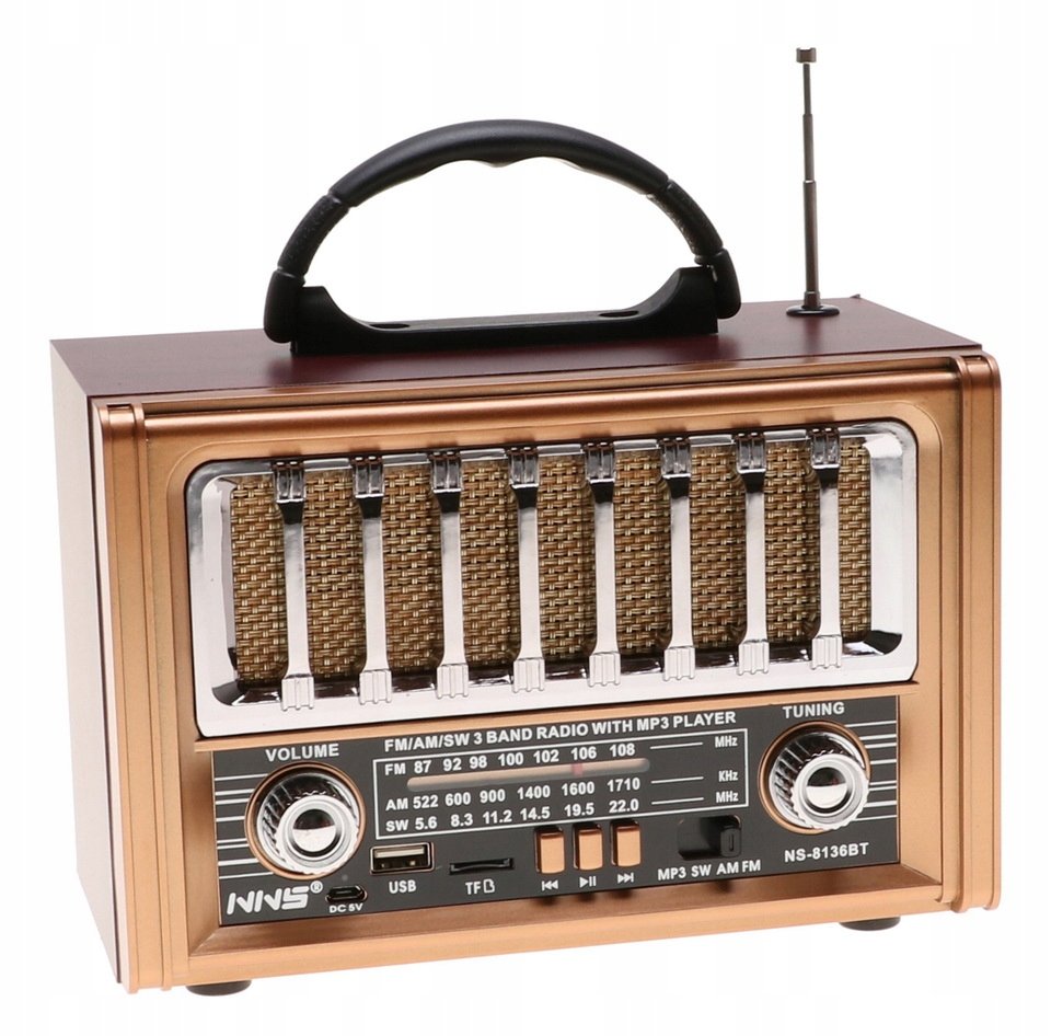 Radio RETRO Przenośne Kuchenne Głośnik Bluetooth MP3 USB TF 1344 - Inna marka | Sklep EMPIK.COM
