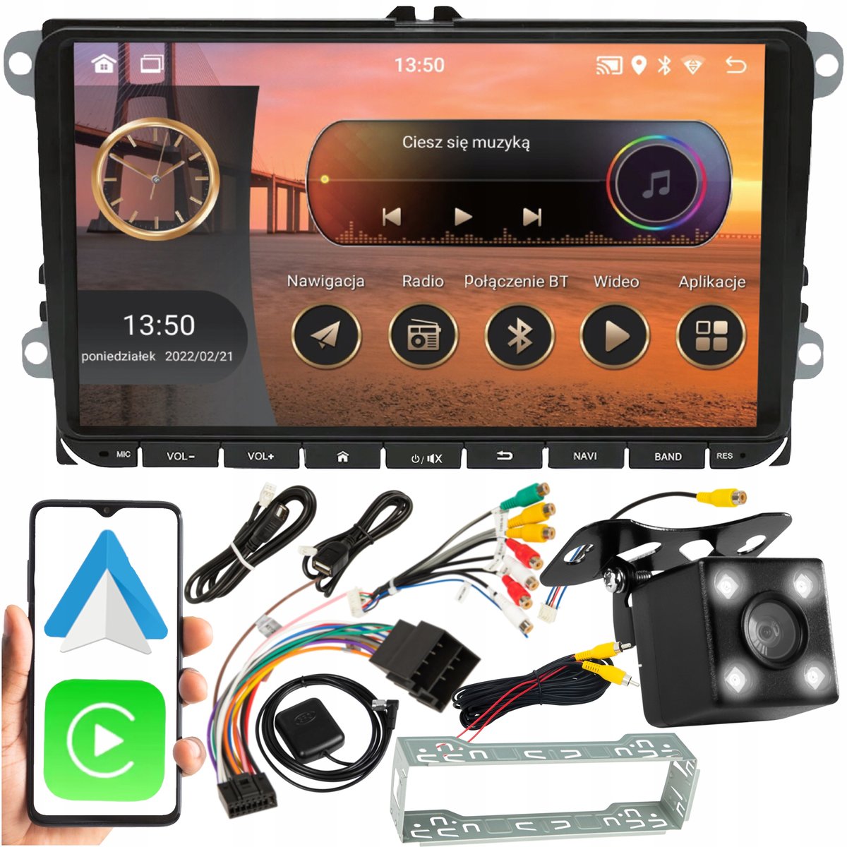 RADIO SAMOCHODOWE 2 DIN 9 CALI VW PASSAT B6 B7 GOLF 5 V 6 VI SKODA SEAT - Blow | Motoryzacja EMPIK