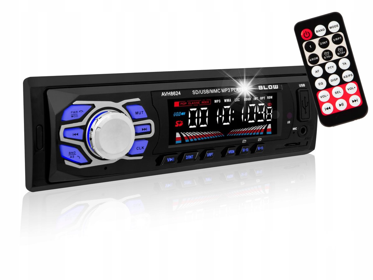 RADIO SAMOCHODOWE BLUETOOTH 1 DIN USB SD AUX RDS EQUALIZER WYŚWIETLACZ LCD - Inna marka ...