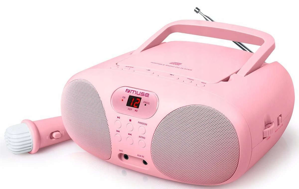 Radioodtwarzacz MUSE MD-203 KP CD mikrofon różowy - Muse | Sklep EMPIK.COM