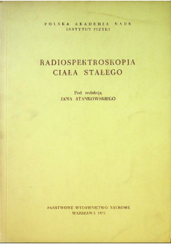 Radiospektroskopia ciała stałego - PWN | Książka w Empik