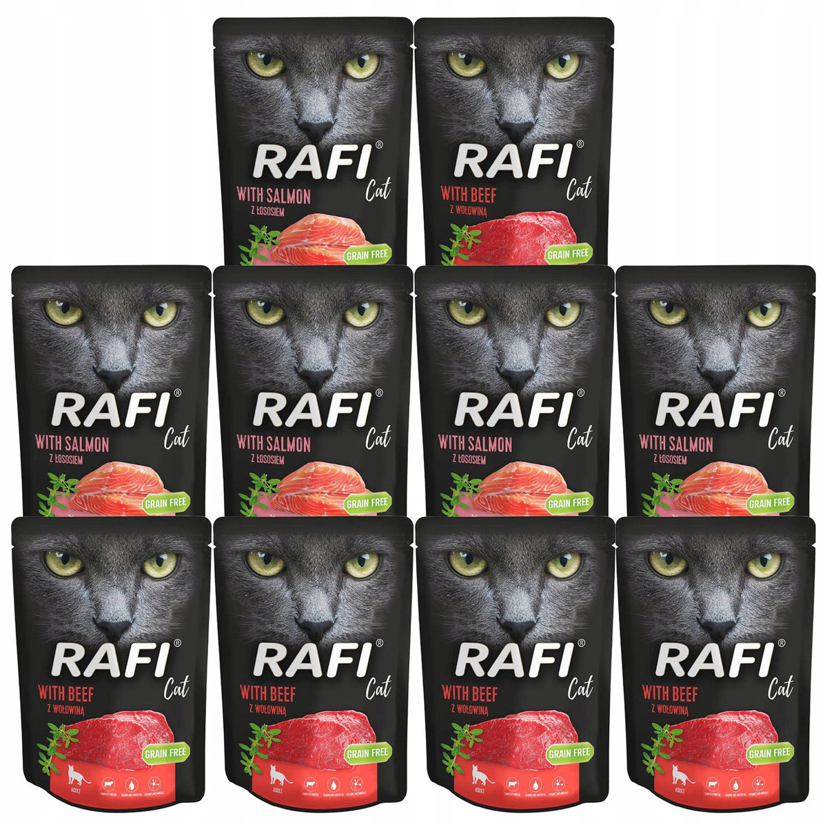 Rafi Cat Mokra Karma Dla Kota Dolina Noteci Mix Smaków 10 X 300G ...
