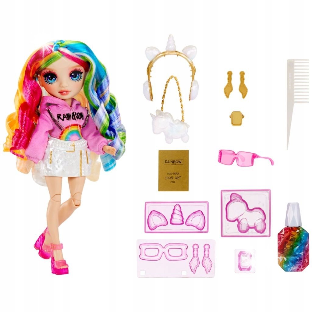 RAINBOW HIGH CREATIVE CRYSTALS LALKA AMAYA RAINE + AKCESORIA ...
