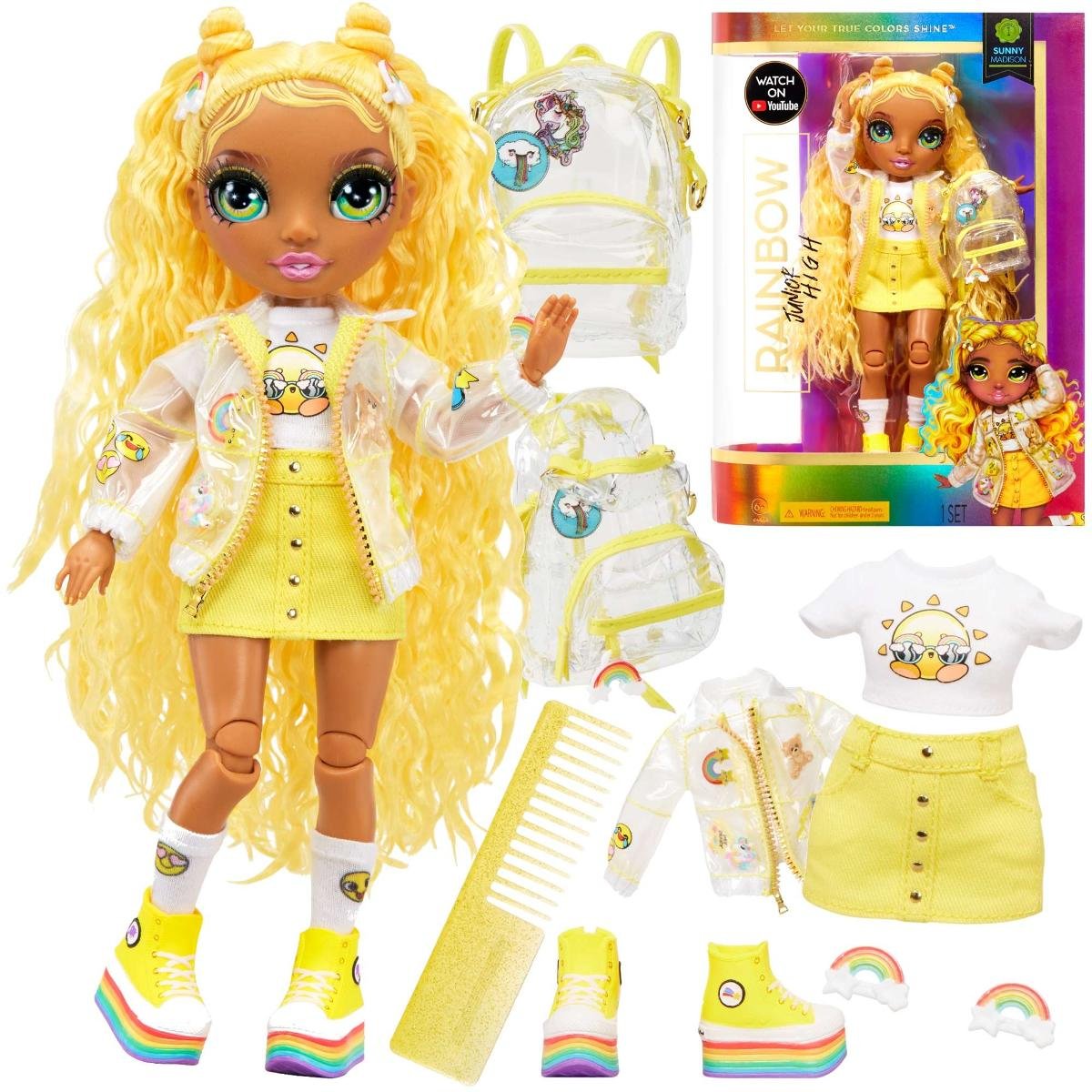 Rainbow High Junior High Fashion Doll - Sunny Madison (Yellow ...