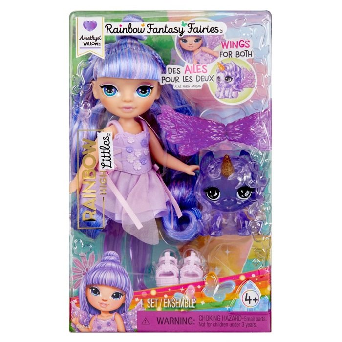 Rainbow High Littles Rainbow Fantasy Fairies Doll- Amethyst (purple ...