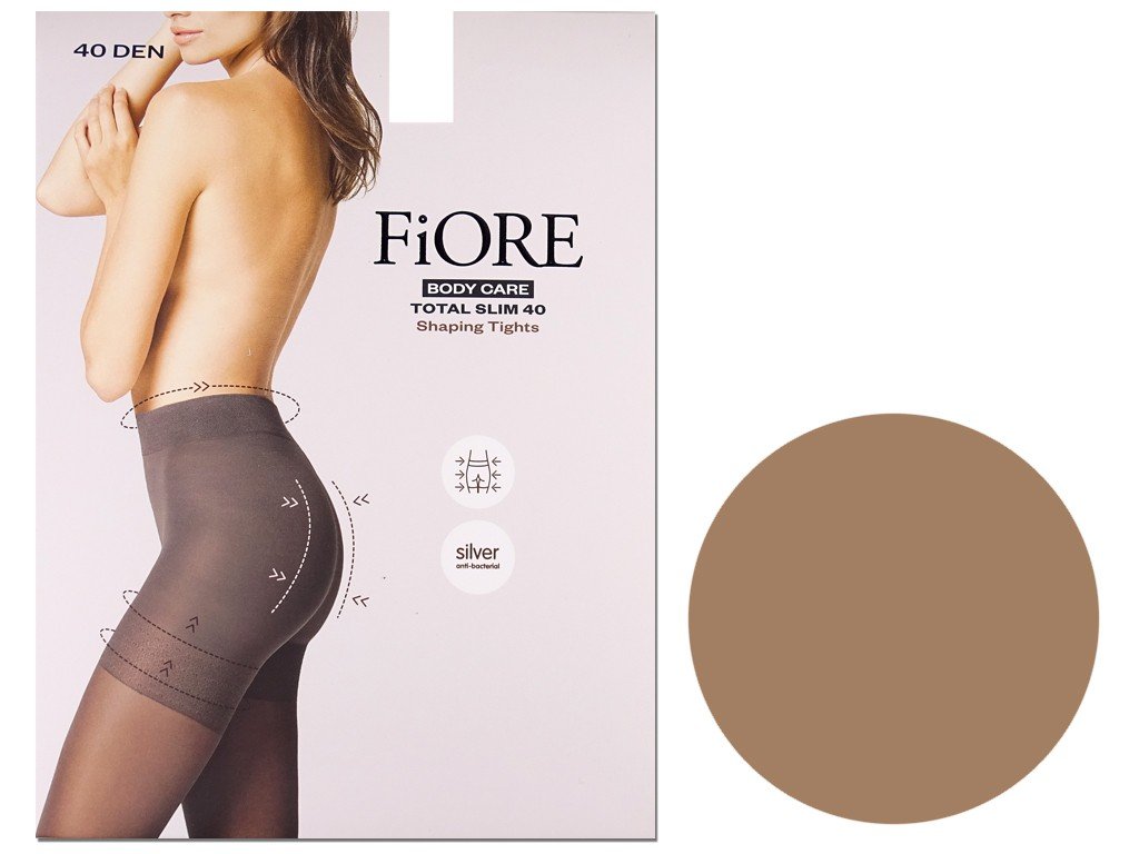 Rajstopy 40Den Fiore Total Slim Wyszczuplające Tan 3 - FiORE | Moda Sklep EMPIK.COM