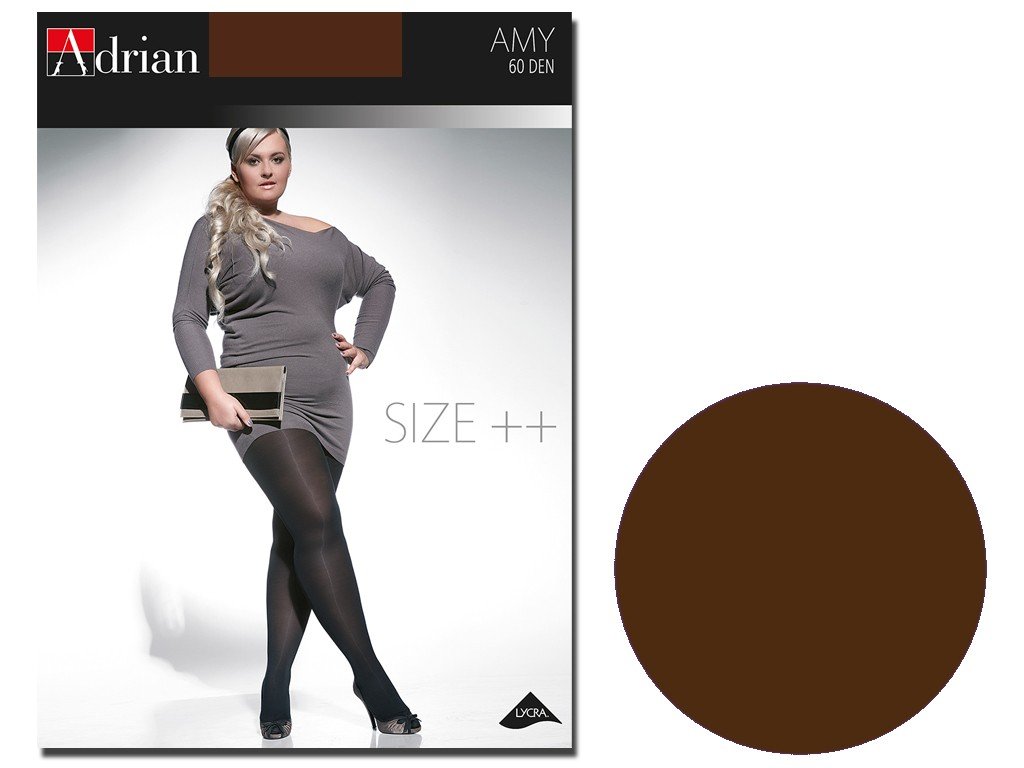 Rajstopy Amy Adrian 60 Den Size Plus Chocolate 7 - Adrian | Moda Sklep ...