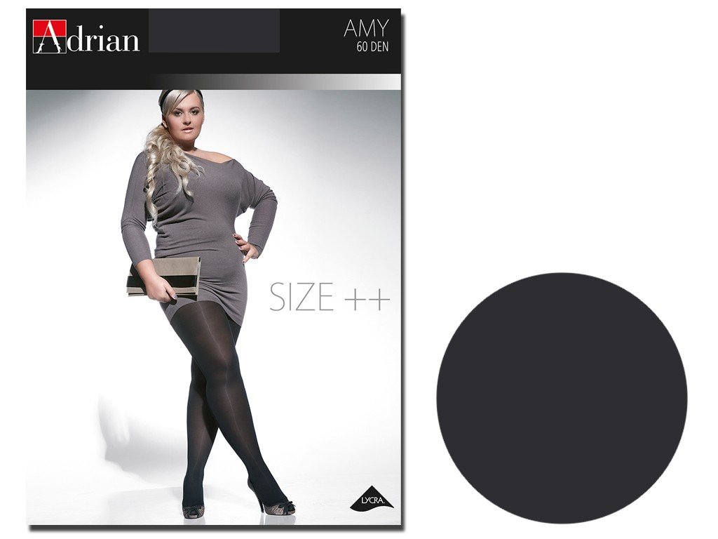 Rajstopy Amy Adrian 60 Den Size Plus Fumo 4 - Adrian | Moda Sklep EMPIK.COM