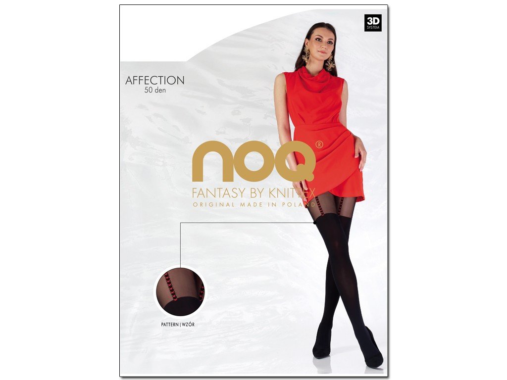 Rajstopy jak pończochy 50 den Nero 4 - KNITTEX | Moda Sklep EMPIK.COM