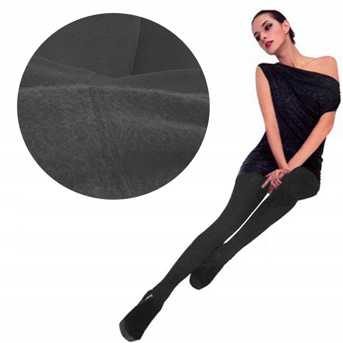 Rajstopy Kaszmir Damskie Ciepłe Grube Kolory 300 Den Uniwersalny Szary ...