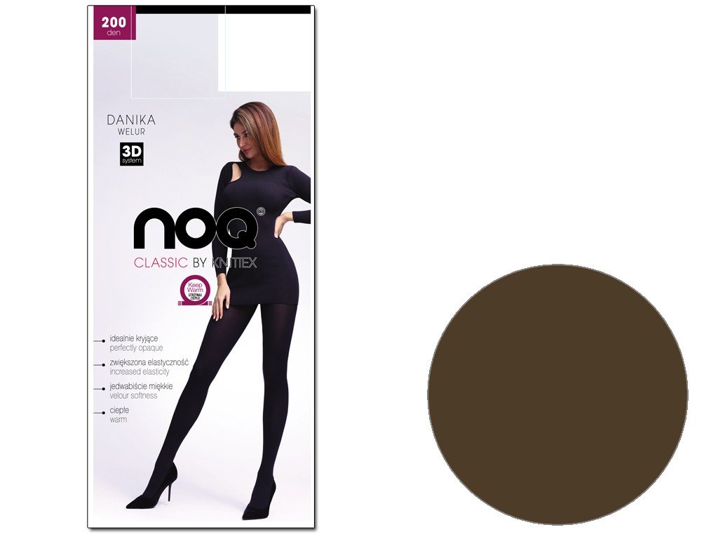 Rajstopy Kryjące 200Den Mikrofibra Mocca 6 - KNITTEX | Moda Sklep EMPIK.COM