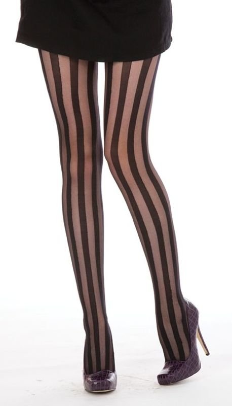 rajstopy SOLID SHEER STRIPE czarne - Inna marka | Moda Sklep EMPIK.COM