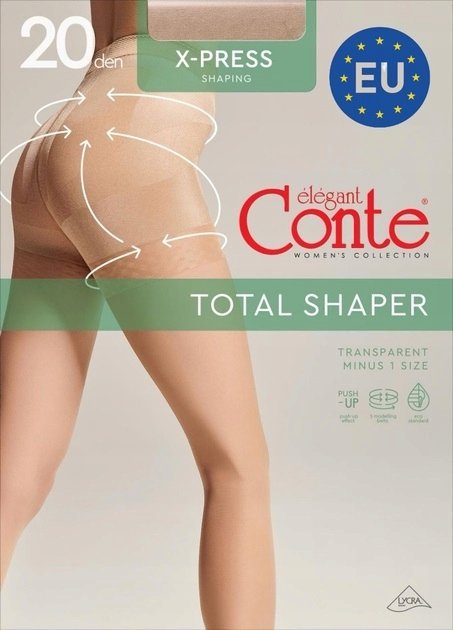 Rajstopy wyszczuplające Push-Up Conte X-PRESS 20 DEN natural rozmiar 5 - Conte Elegant | Moda ...