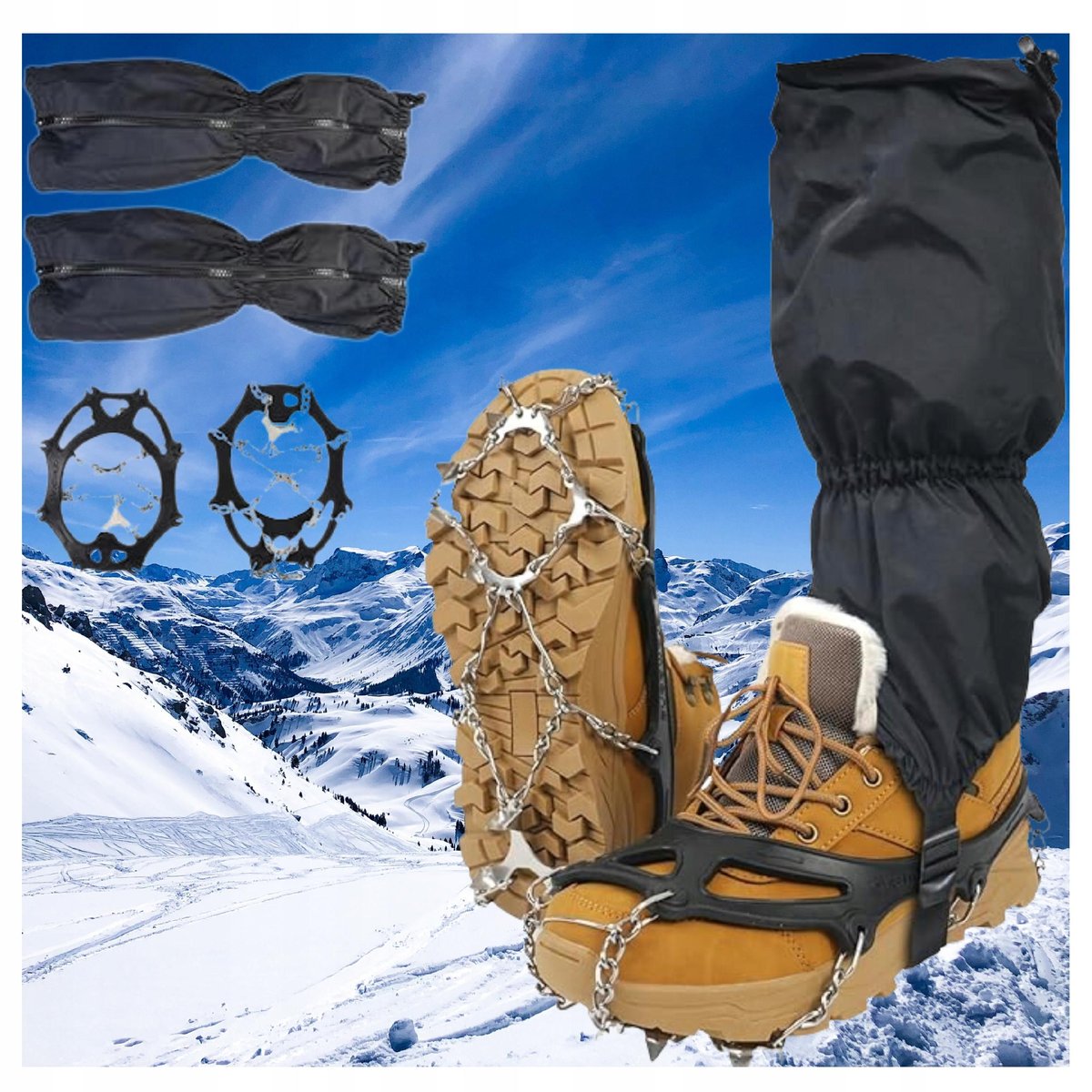 Raki na buty turystyczne nakładki śnieg antypoślizgowe z kolcami z ...