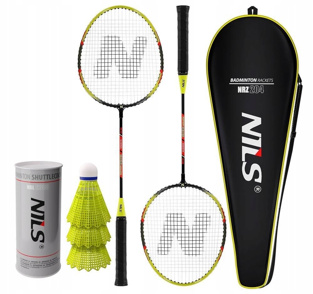 RAKIETKI PALETKI ZESTAW DO GRY W BADMINTONA 3 LOTKI POKROWIEC BADMINTON ...