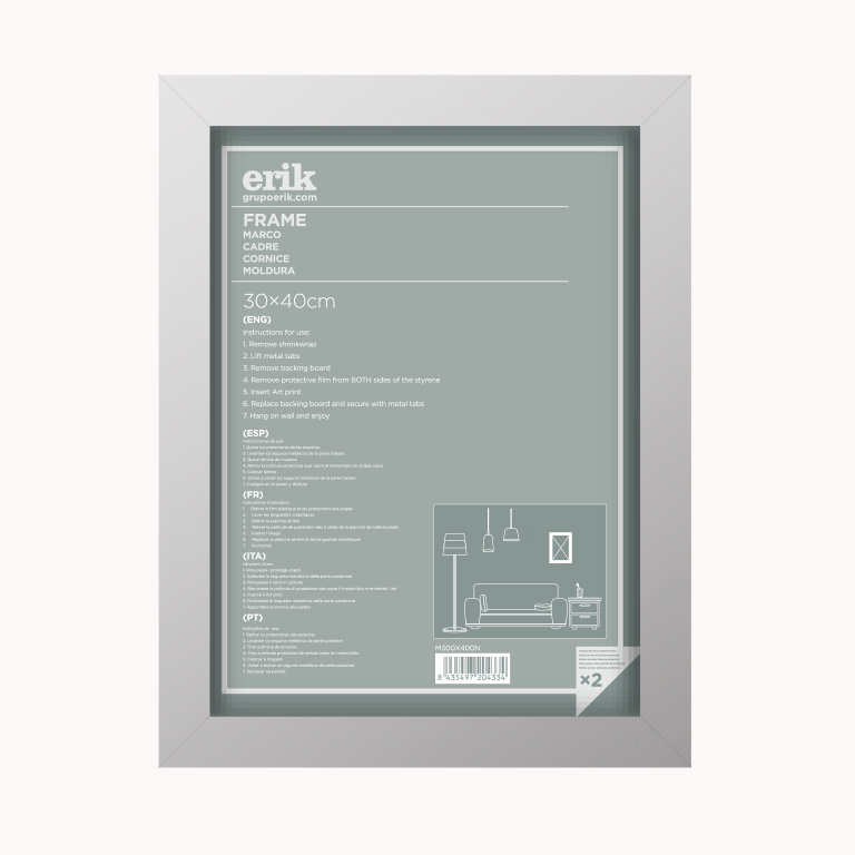 Ramka 30X40 Cm Mdf Srebrna - Grupo Erik | Sklep EMPIK.COM