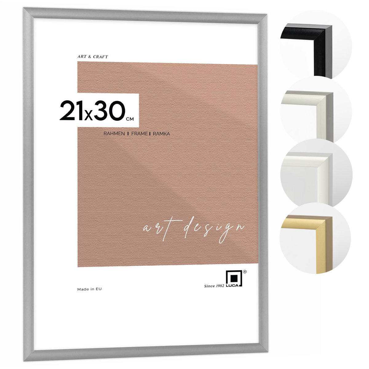 Ramka aluminiowa ROYALL Srebrna 21x30 cm - Luca | Sklep EMPIK.COM