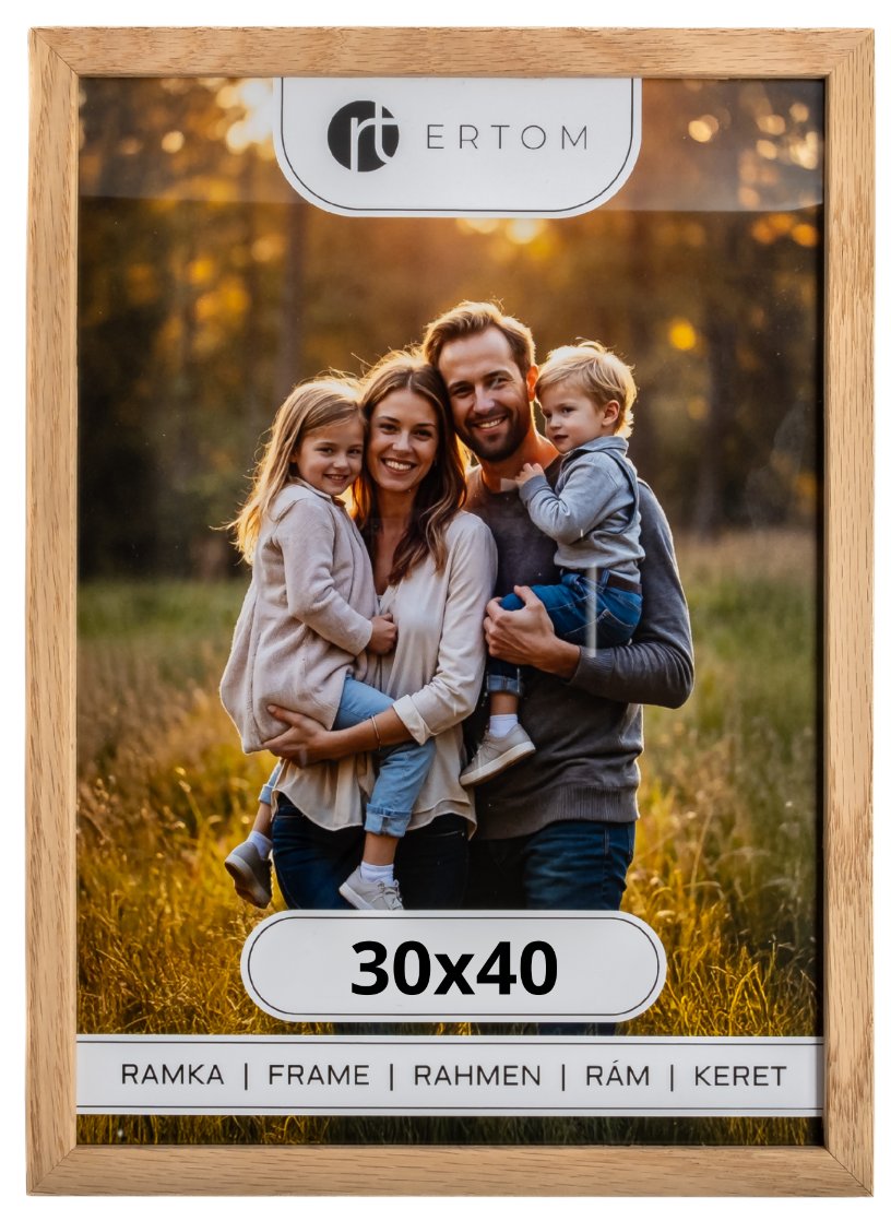 Ramka drewniana Bergen 30x40 Naturalna - Ertom | Sklep EMPIK.COM