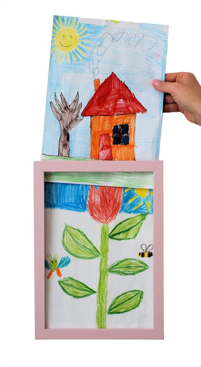 Ramka na rysunki dziecka A4 Ramki Artystyczne dla dzieci RÓŻOWY ...