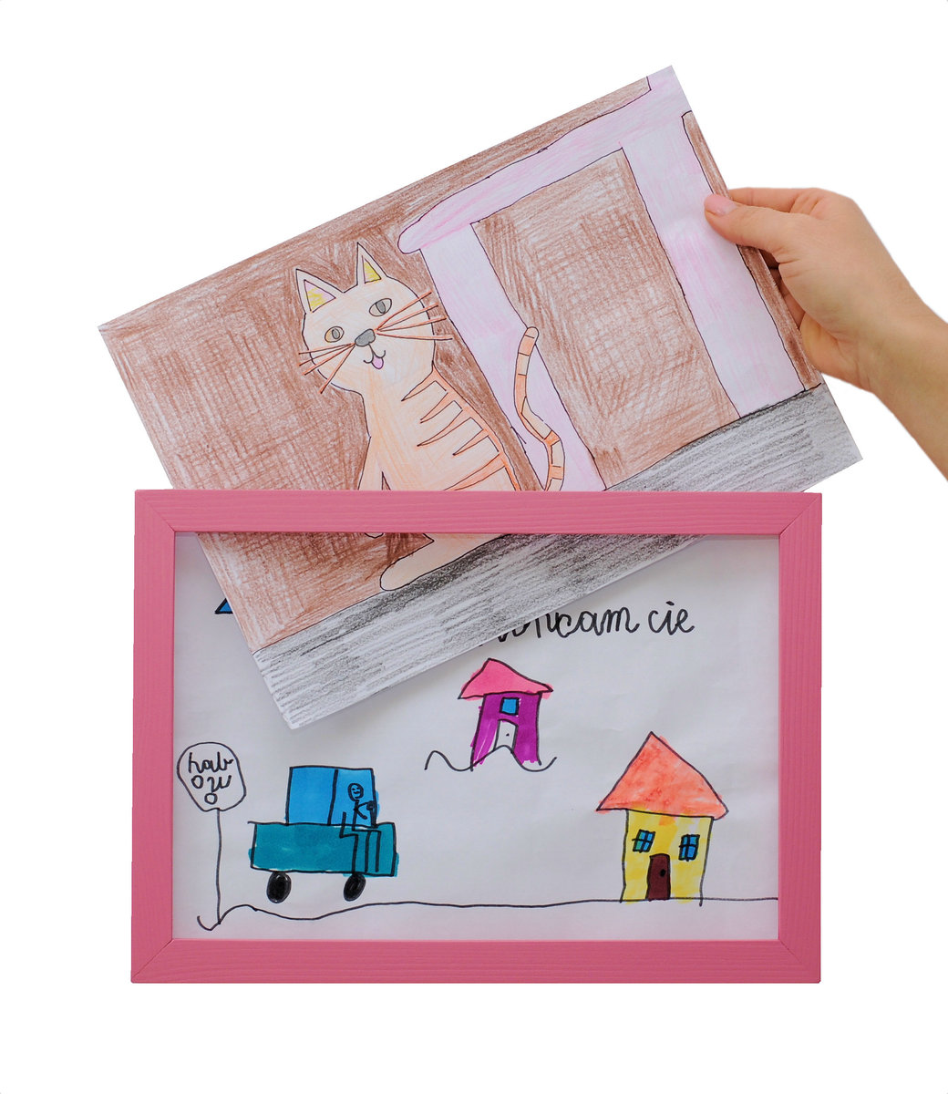 Ramka Na Rysunki Dziecka A4 Z SZYBKĄ PLEKSI Ramki Artystyczne Dla ...