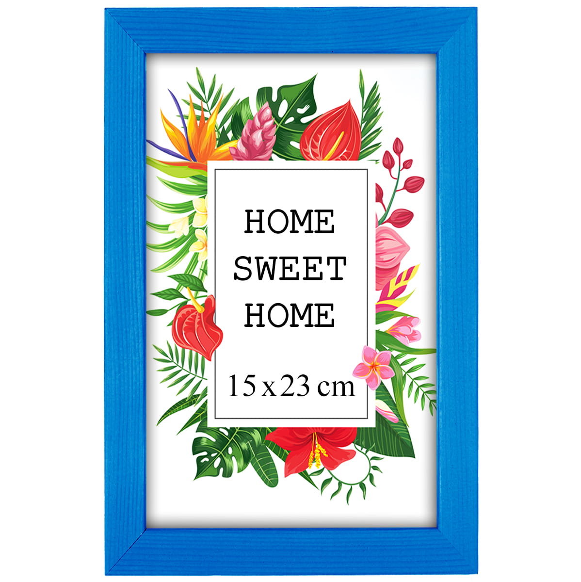 Ramka na zdjęcia 15x23 cm, drewniana w kolorze niebieskim - MGDesign | Sklep EMPIK.COM