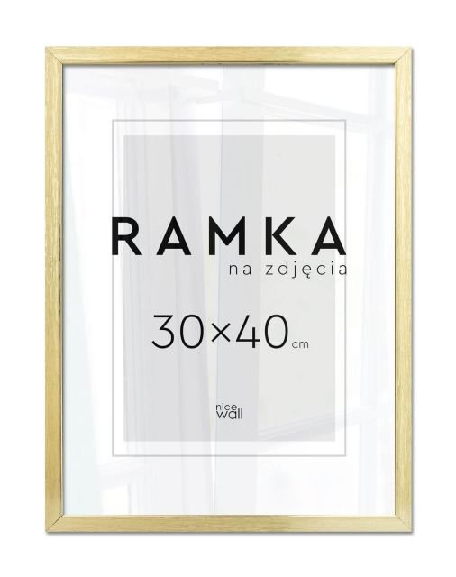 Ramka na zdjęcia 30x40 cm Złota na ścianę na zdjecia 40x30 cm - Nice ...