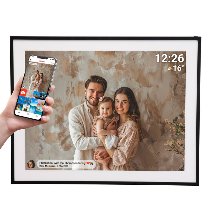 Ramka na zdjęcia Denver z FRAMEO 19" 16GB czarna - Denver | Sklep EMPIK.COM
