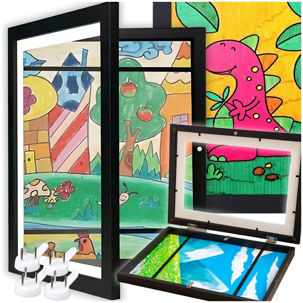 Ramka otwierana na rysunki a4 drewniana czarny - Zolta | Sklep EMPIK.COM