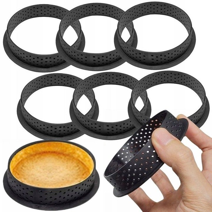 RANT PERFOROWANY DO TARTALETEK FORMA DO TARTY 8CM PIECZENIA FOREMKI 6 ...