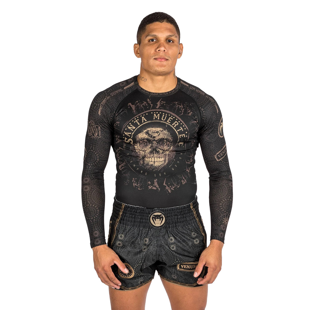 Rashguard longsleeve męski Venum Santa Muerte Dark Side black/brown XXL - Venum | Sport Sklep ...