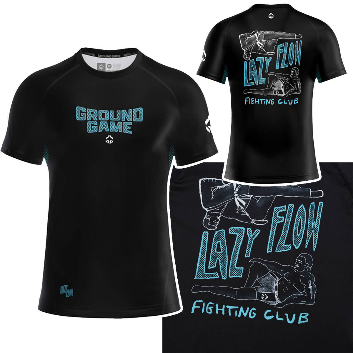 Rashguard Z Krótkim Rękawem Męski Ground Game Tranquilo R. S - Ground ...
