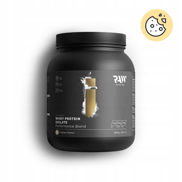 Raw Nutrition Whey Protein Isolate 900G Izolat Białka Wpi Smak Ciastko ...