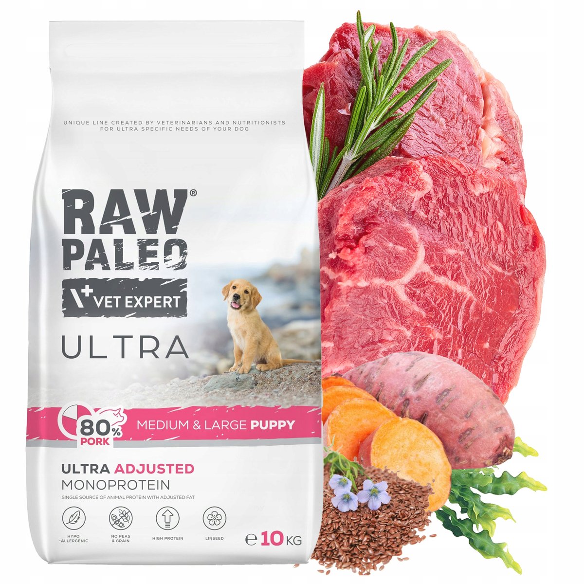 Raw Paleo Ultra Puppy Medium&Large Wieprzowina Karma Sucha Dla Psa 10Kg - RAW PALEO | Sklep ...
