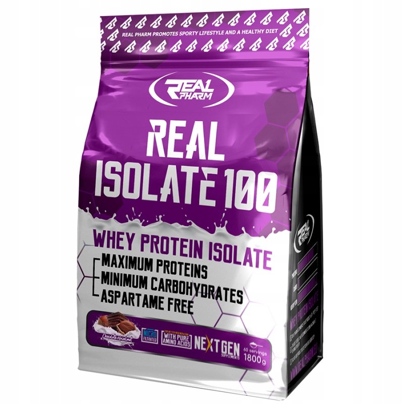 Real Pharm Real Isolate 100 1800G Izolat Białka Wpi Białko - Słony Karmel - Real Pharm | Sport ...