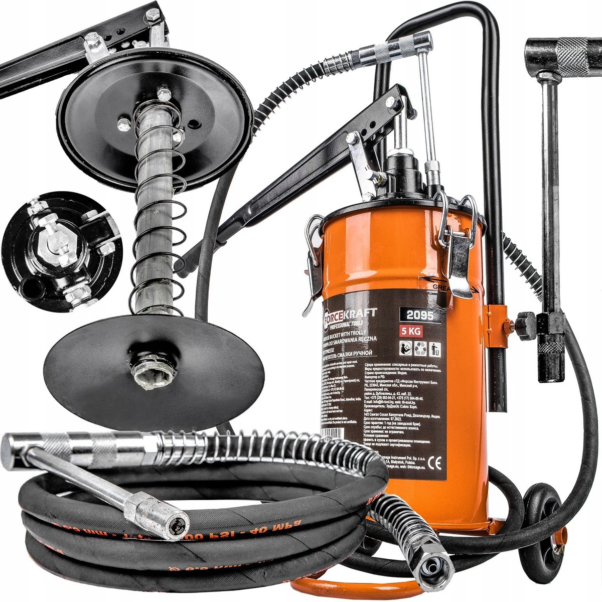 Ręczna smarownica tawotnica tłokowa nożna warsztatowa 10 kg FORCEKRAFT - Forcekraft | Sklep ...