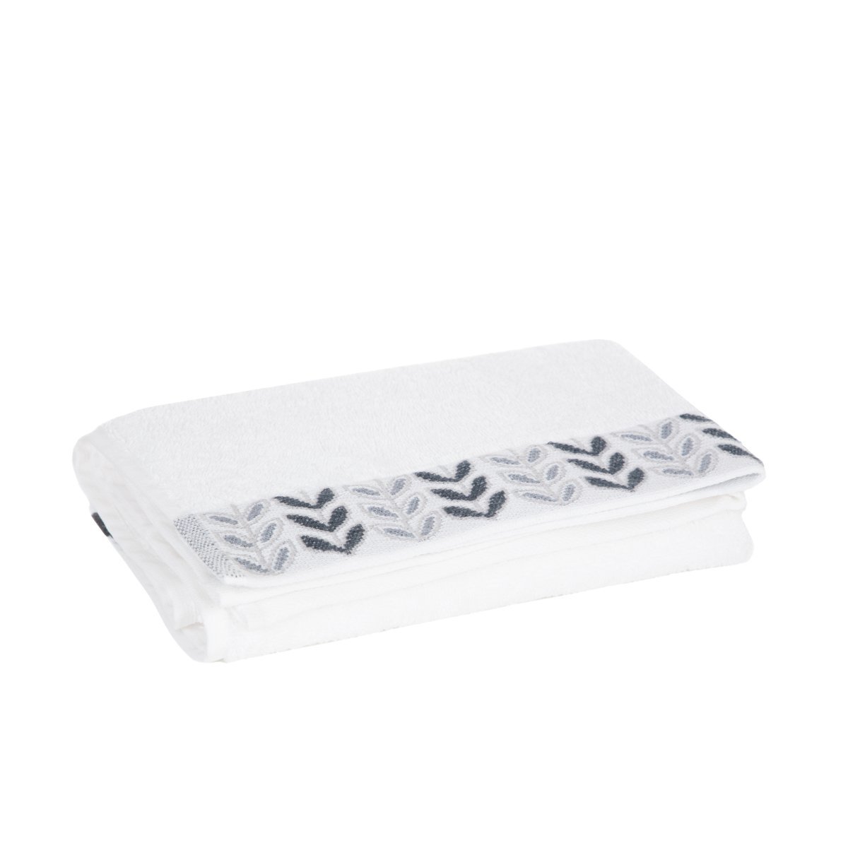 Ręcznik ALAIDA biały z listkami 70x130 cm HOMLA - Homla | Sklep EMPIK.COM