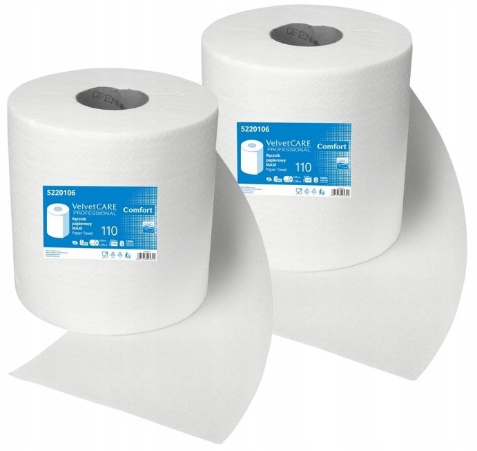 Ręcznik papierowy 110m 2 warstwy celuloza - 2 rolki - Velvet | Sklep ...