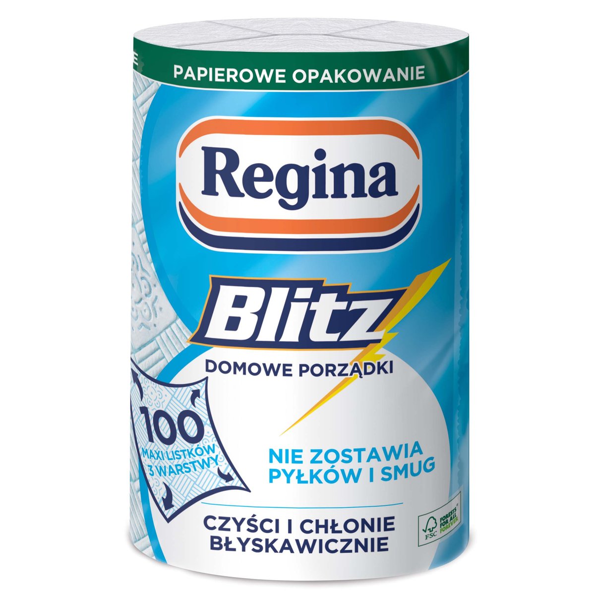 Ręcznik papierowy BLITZ nie zostawia pyłków i smug Regina 1 rolka ...