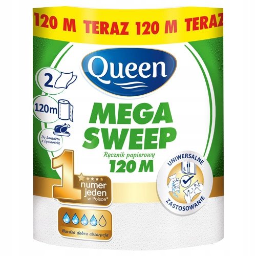 Ręcznik Papierowy Kuchenny 120M Queen Mega Sweep - QUEEN | Sklep EMPIK.COM