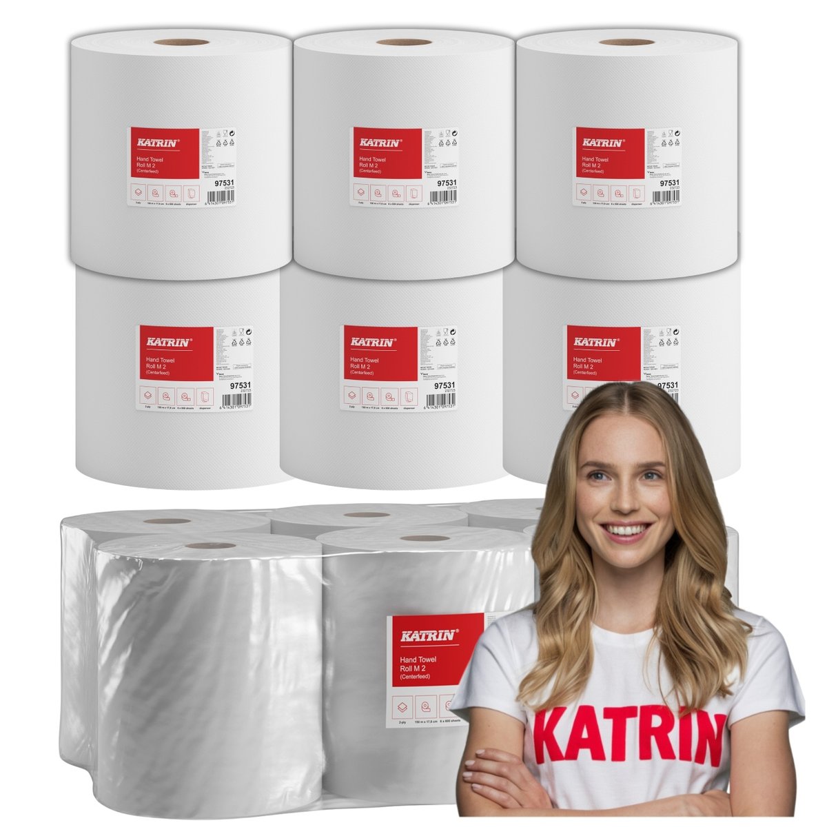 Ręcznik Papierowy W Rolce Katrin M2 2-Warstwowy Do Gastronomii150Mx6Szt ...