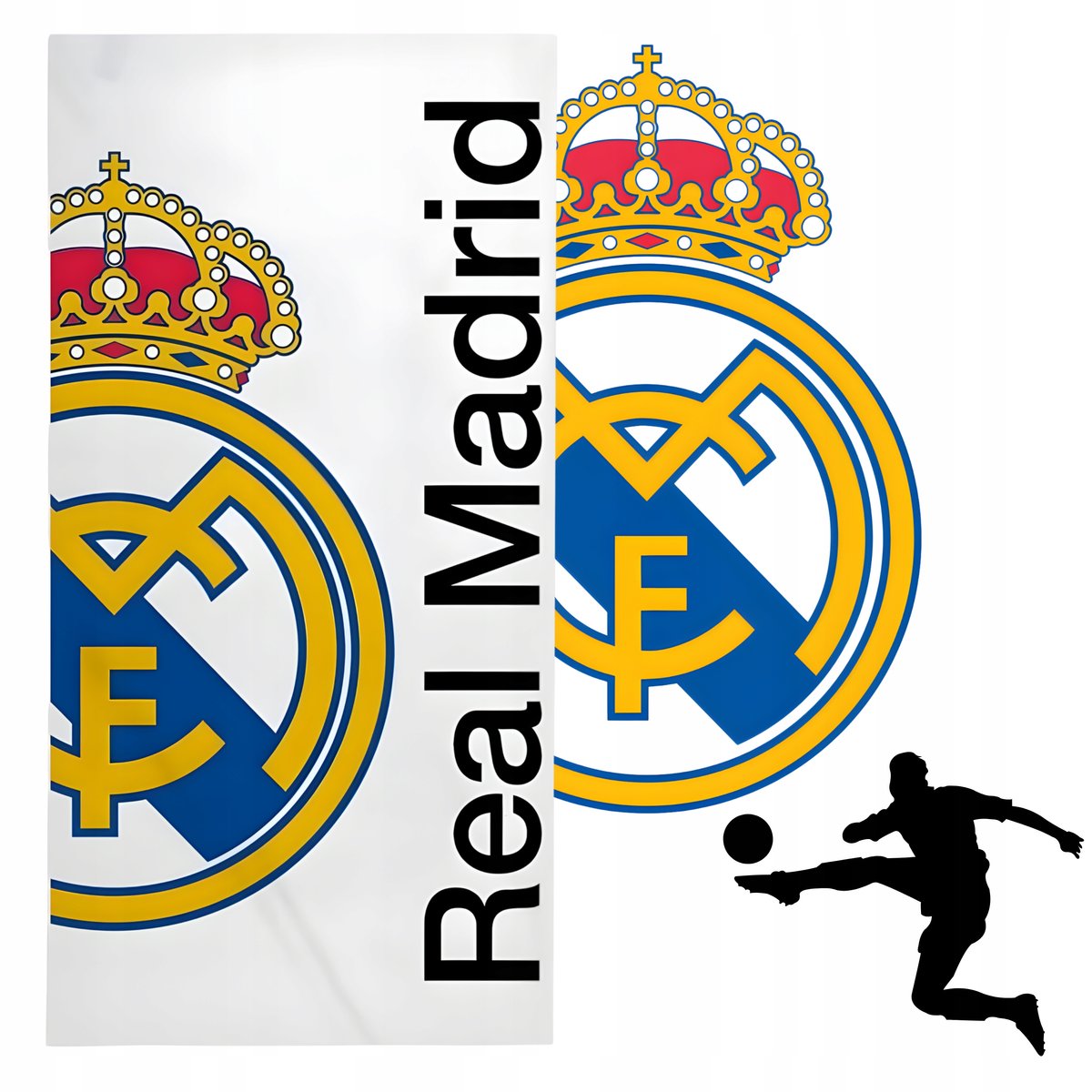 Ręcznik Real Madryt 90x180cm Oficjalny Licencja Logo Klubowe Biały ...