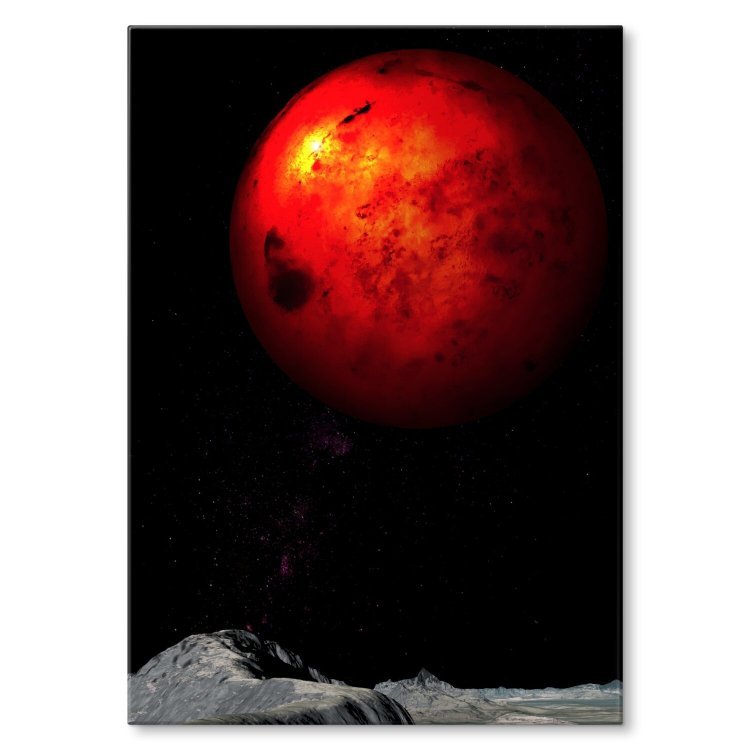 Red planet by night Metalowy Plakat Blacha dekoracyjna Tabliczka Szyld ...