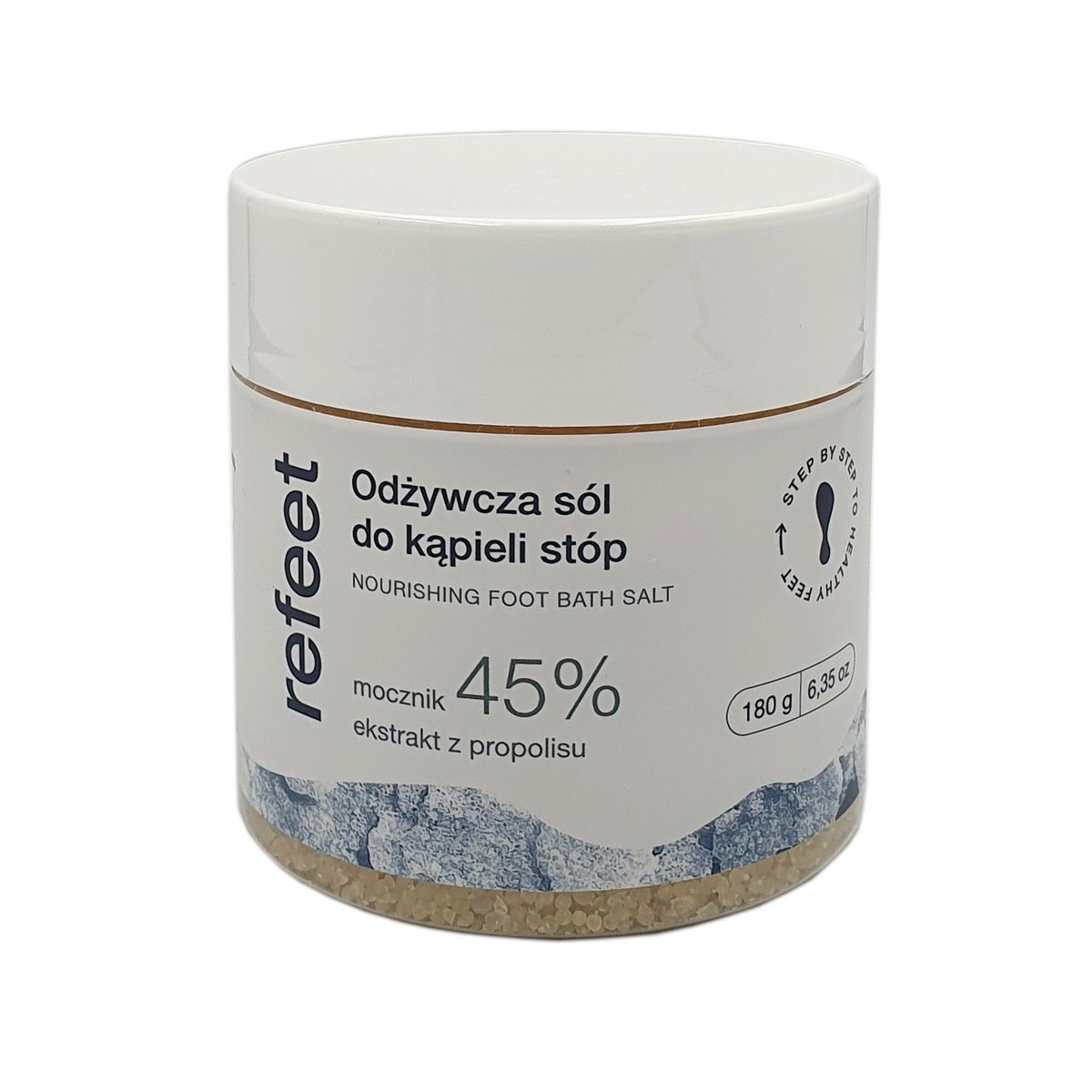Refeet, Sól do kąpieli stóp z mocznikiem 45%, 180g | Sklep EMPIK.COM
