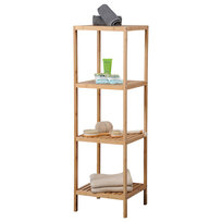 Regał bambusowy, 4 półki, 115 x 35 x 35 cm, Kesper - Kesper | Sklep ...