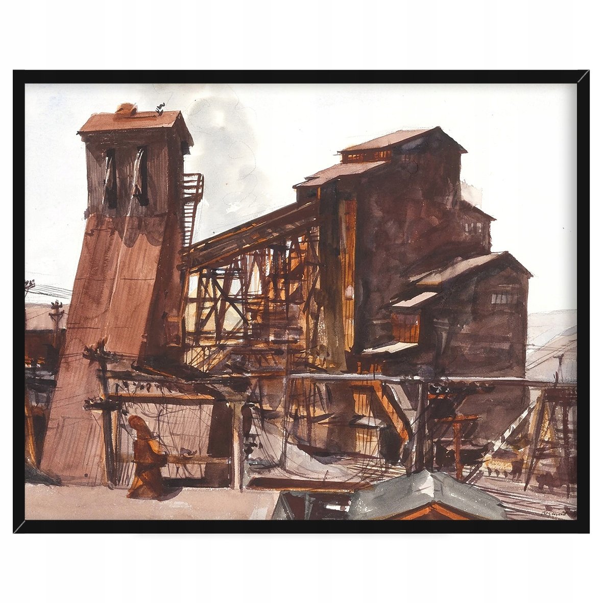 Reginald Marsh Elewator zbożowy 40x50 - Inna marka | Sklep EMPIK.COM