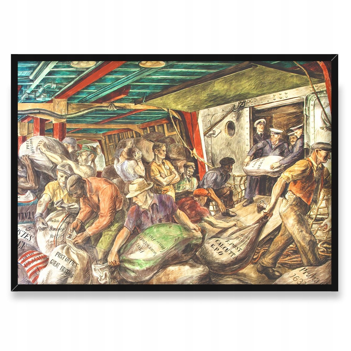 Reginald Marsh Rozładowując pocztę 50x70 - Inna marka | Sklep EMPIK.COM