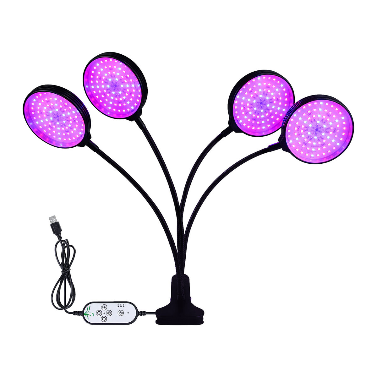 Regulowana lampa LED Sunlike Full Spectrum z gęsią szyjką i klipsem USB ...