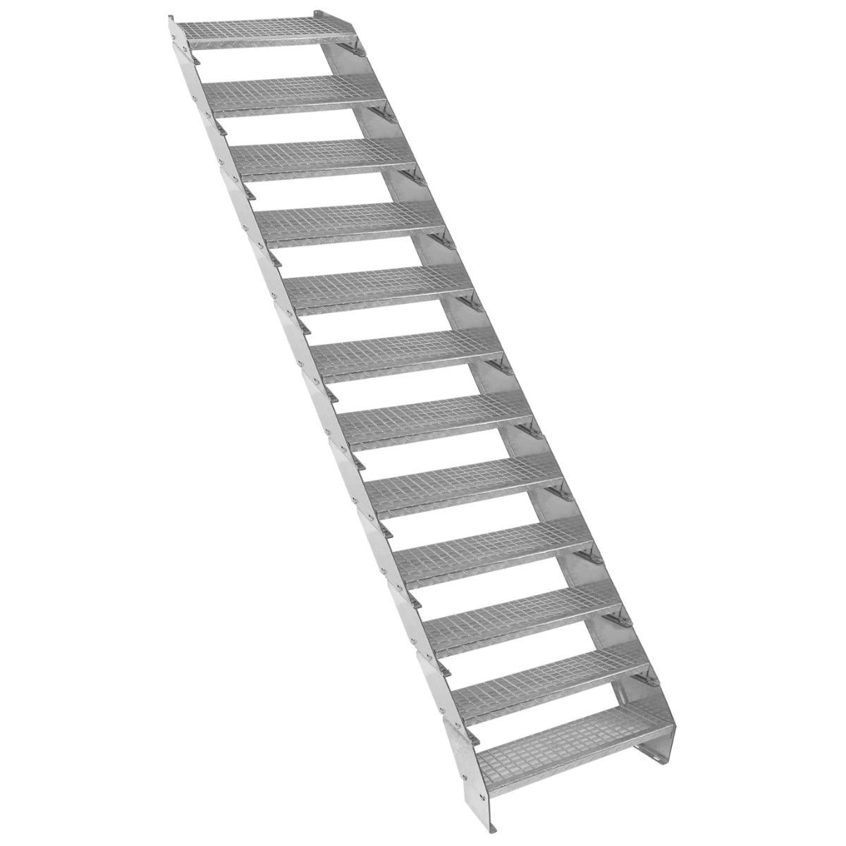 Regulowane 12-sekcyjne ocynkowane schody - szerokość 600 mm - Monster ...