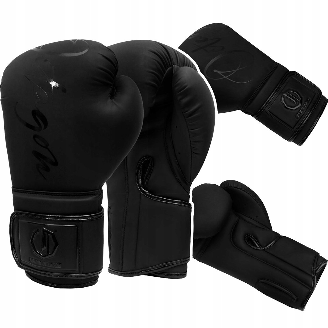 Rękawice Bokserskie Octagon Kevlar Script Pu Matt Czarne R. 12Oz ...