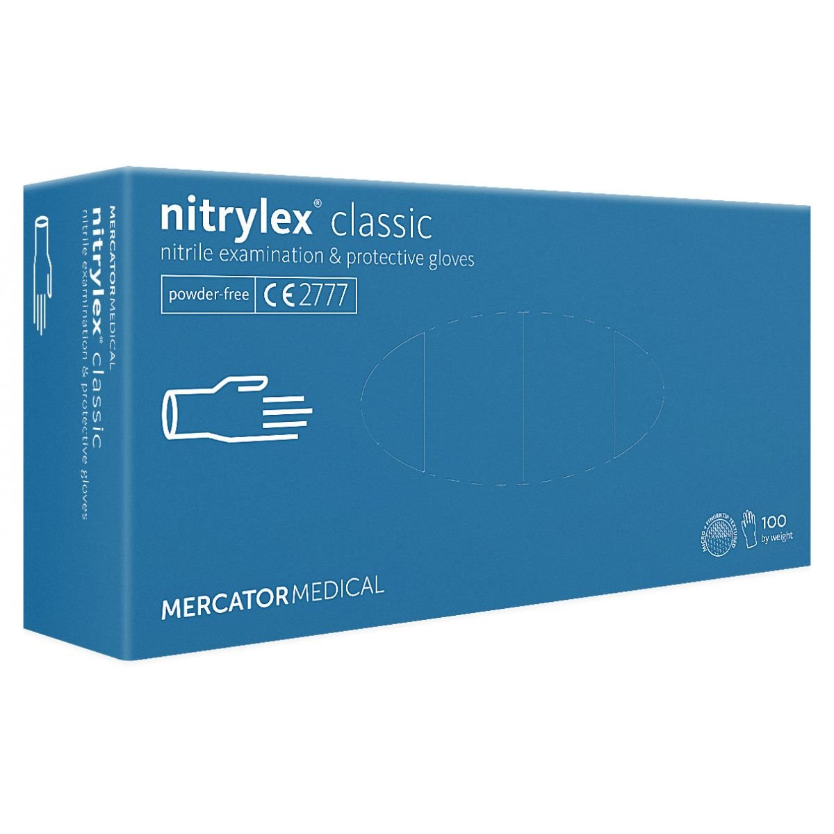 Rękawice nitrylex Clasic M 100 szt nitrylowe bezpudrowe - nitrylex | Sklep EMPIK.COM